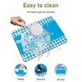 Blue Diamonds Plaid Soft Diatomaceous Earth Mat, Rectangular Geometric ...