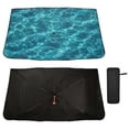 BZSMCE Blue Liquid Car Windshield Foldable Sunshade Umbrella UV ...