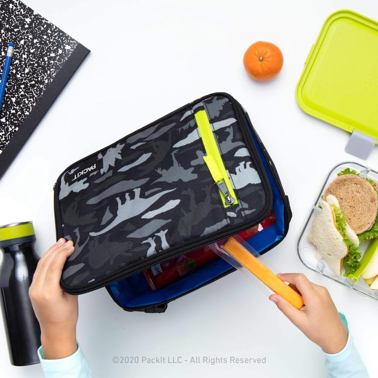 Reusable Lunch Bag PackIt Freezable Lunch Box With Built-In Ice Packs ...