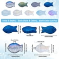 1Box 90Pcs 9 Style Electroplate Glass Beads Sets Fish Mixed Style Mixed ...