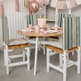 Boho Vertical Stripe Chair Back Covers Set of 6, Green Beige Simple ...