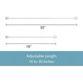 4 Pack Magnetic Curtain Rods for Metal French Doors, Adjustable 30-40 ...