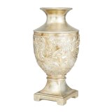 DecMode 14 Carved Gold Polystone Vase - Greek Pot Design - Walmart.com