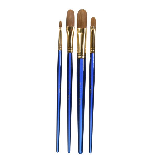 Taklon Paintbrush Set: Brown, 4 pack - Walmart.com