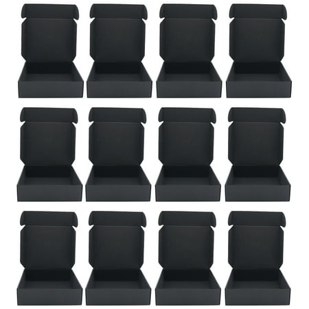 24pcs Black Convenient Packing Boxes Moving Boxes Express Storage Boxes ...