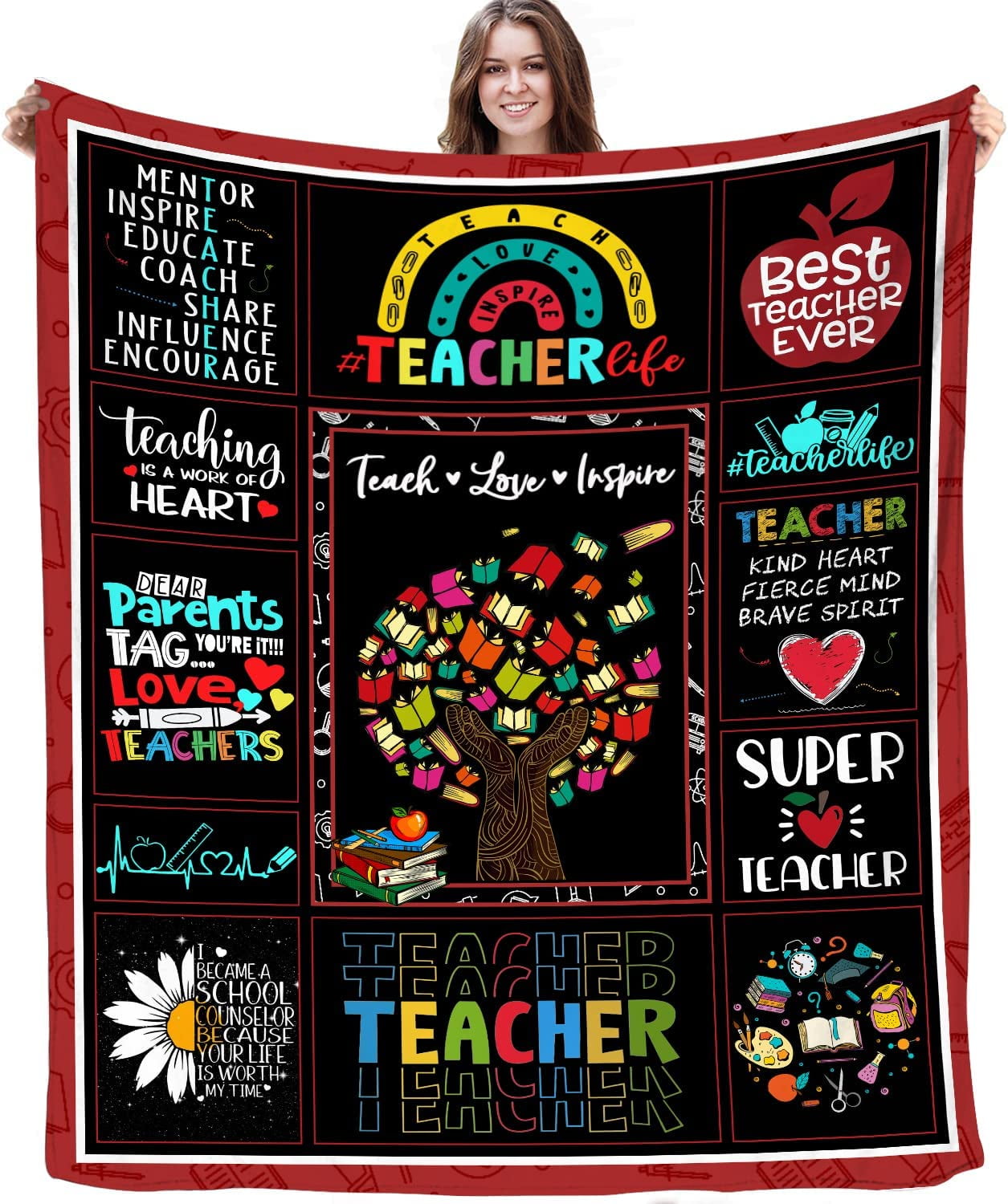 Teacher Blanket Teacher Appreciation Gift Blanket Birthday Retirement ...