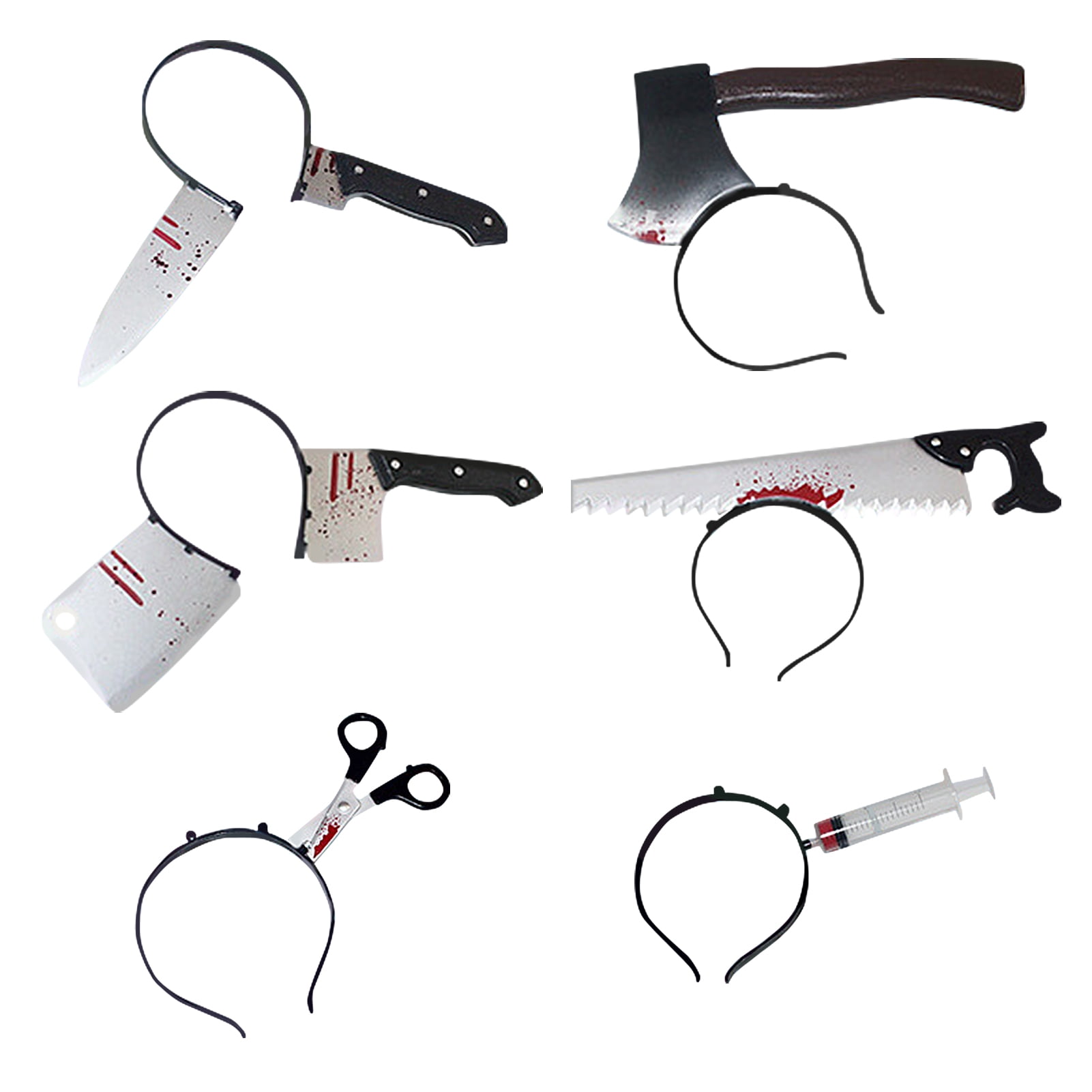 Vnanda Halloween Horror Hair Bands Zombie Headbands Cleaver Axe Scissor ...