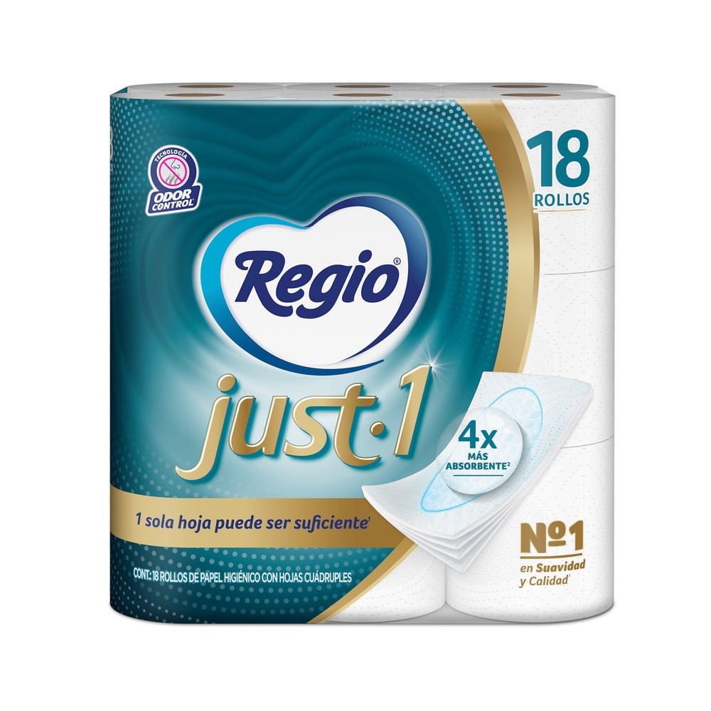 Papel higiénico Regio Just 1 18 rollos | Walmart en línea