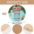 2D flat, a 12 - inch wooden sign. POOL RULES RELAX AND UNWIND SOAK UP ...