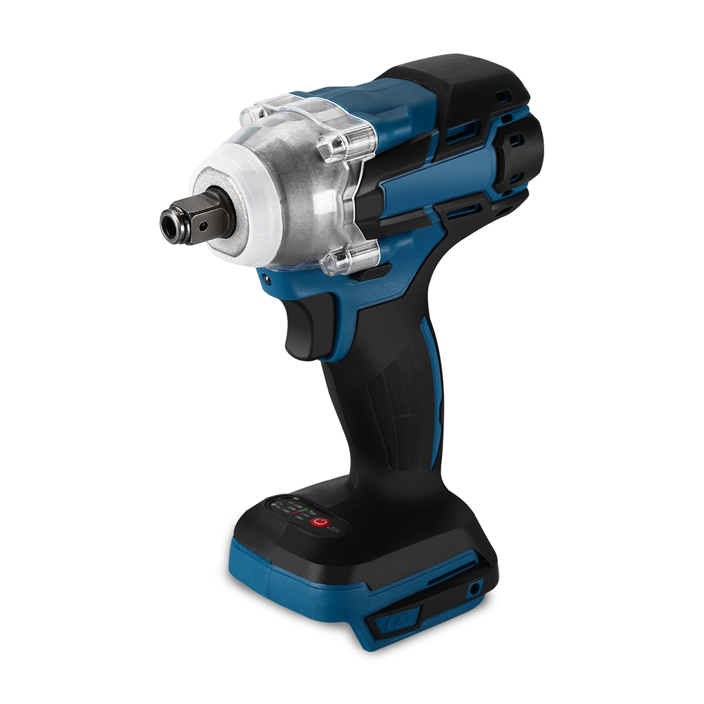 18V 520N.m Cordless Electric Impact Wrench Motor 1/2" Square Brushless ...