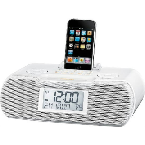 FM-RBDS / AM / Aux-in Digital Tuning Atomic Clock Radio with iPod Dock ...