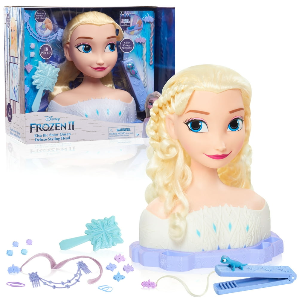 Disneys Frozen 2 Deluxe Elsa The Snow Queen Styling Head 17 Pieces