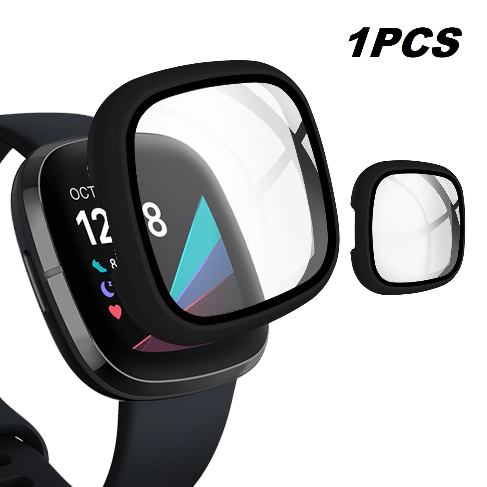 Screen Protector Case Compatible with Fitbit Sense, Versa 3, Screen ...