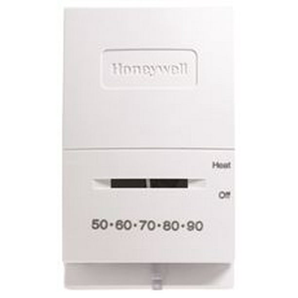 Honeywell Mercury-Free Thermostat, 24 Volts, Heat Only, White - Walmart ...
