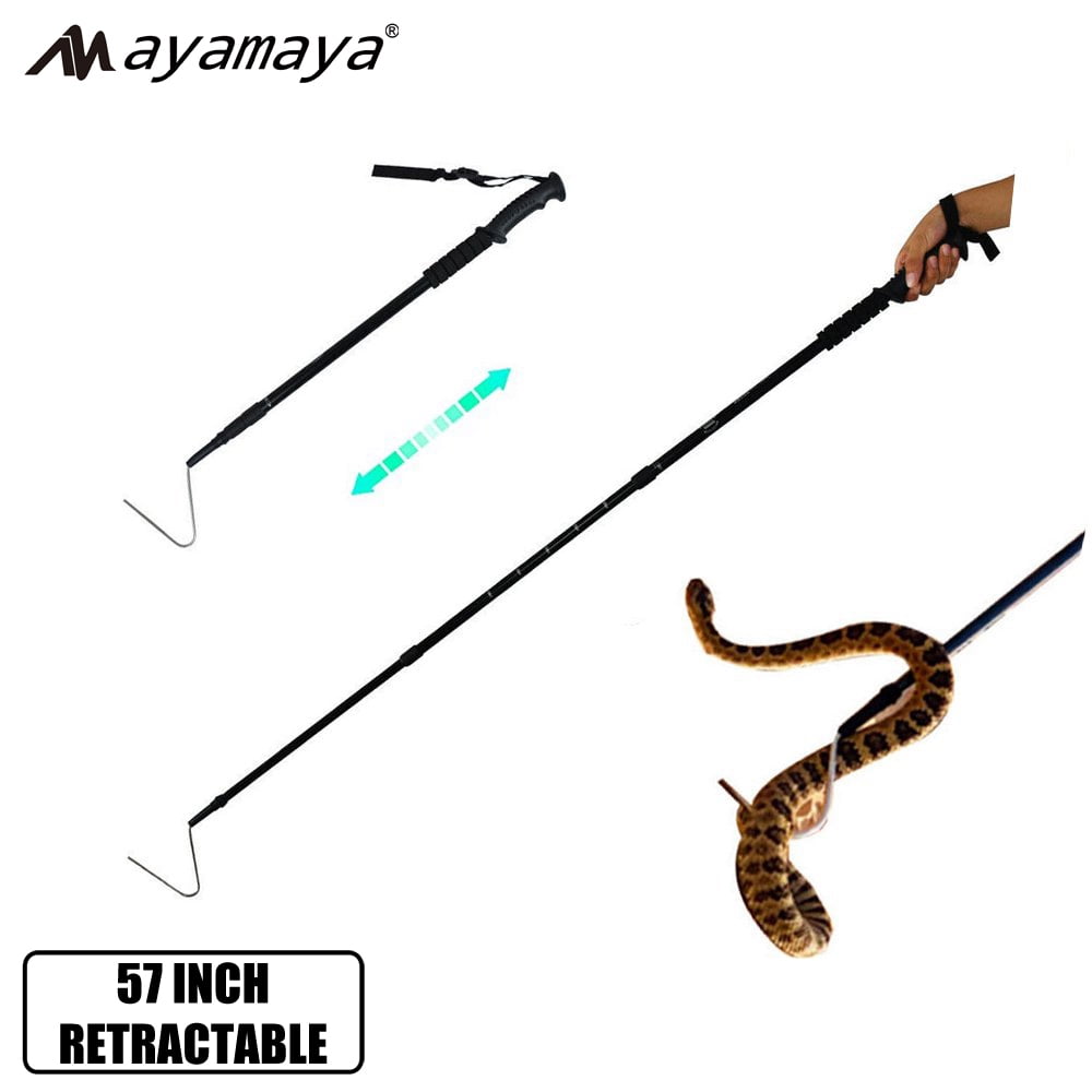 57" Retractable Snake Hook, AYAMAYA Reptile Grabber Snake Catcher ...
