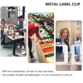 Milisten 5Pcs Black Metal Label Clamps for Business Exhibition and ...