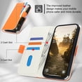 All-in-One Wallet Case for iPhone 15 Pro, Premium PU Leather Flip Card ...