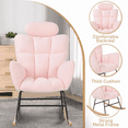 PAPROOS Modern Teddy Fabric Rocking Chair, Accent Rocker Chair with ...