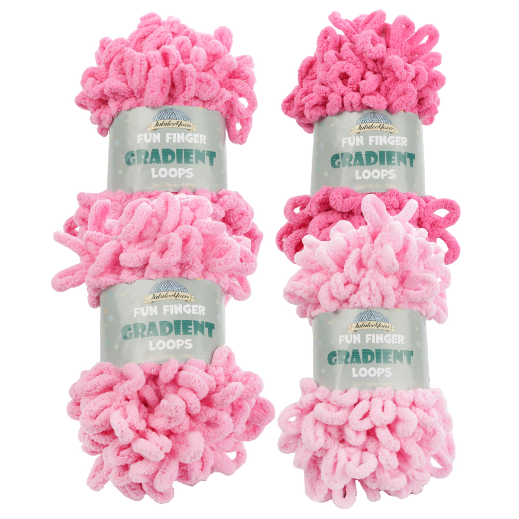 JubileeYarn Fun Finger Gradient Loops Yarn - Polyester Jumbo Loop Yarn ...