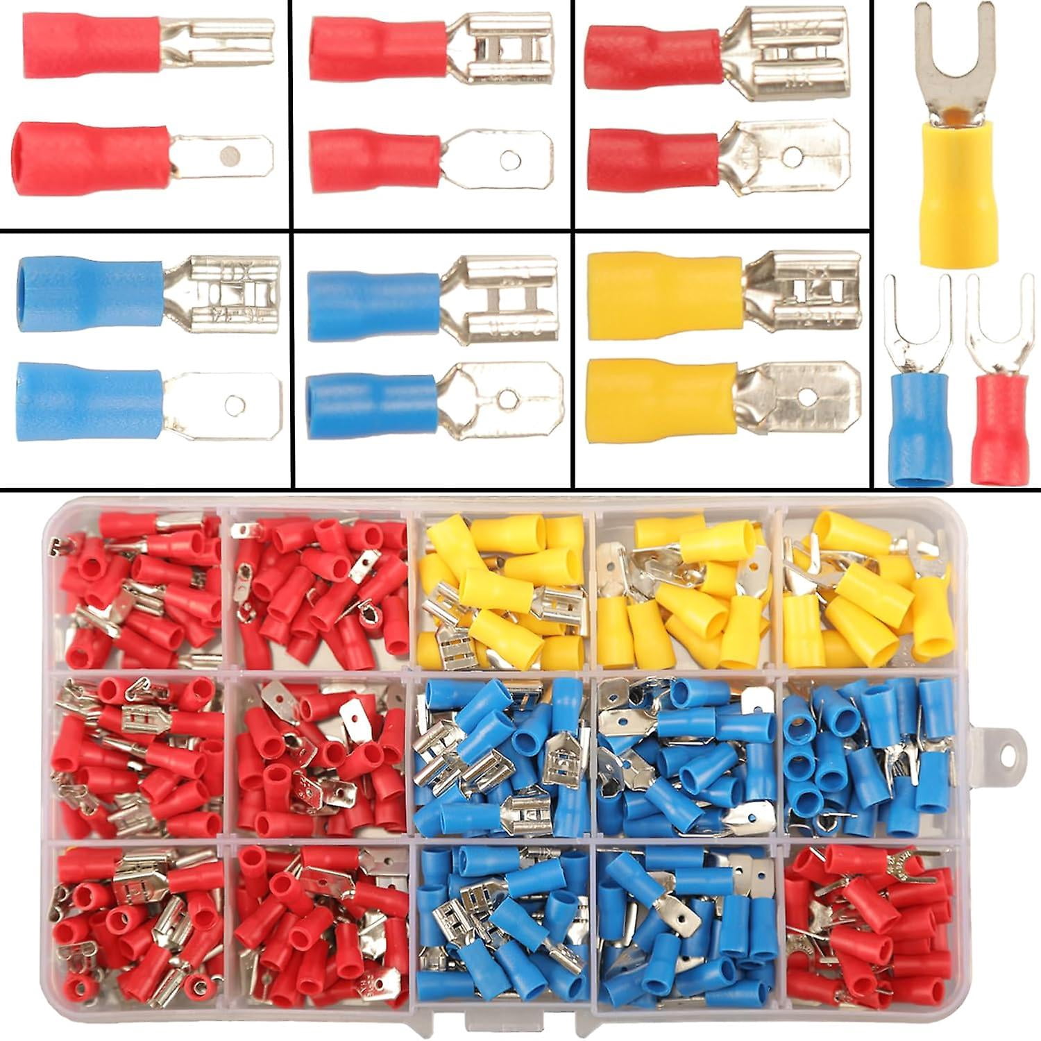 Terminales de Crimpado Eléctricos CHAO 330 Piezas 15 Tipos Macho y ...