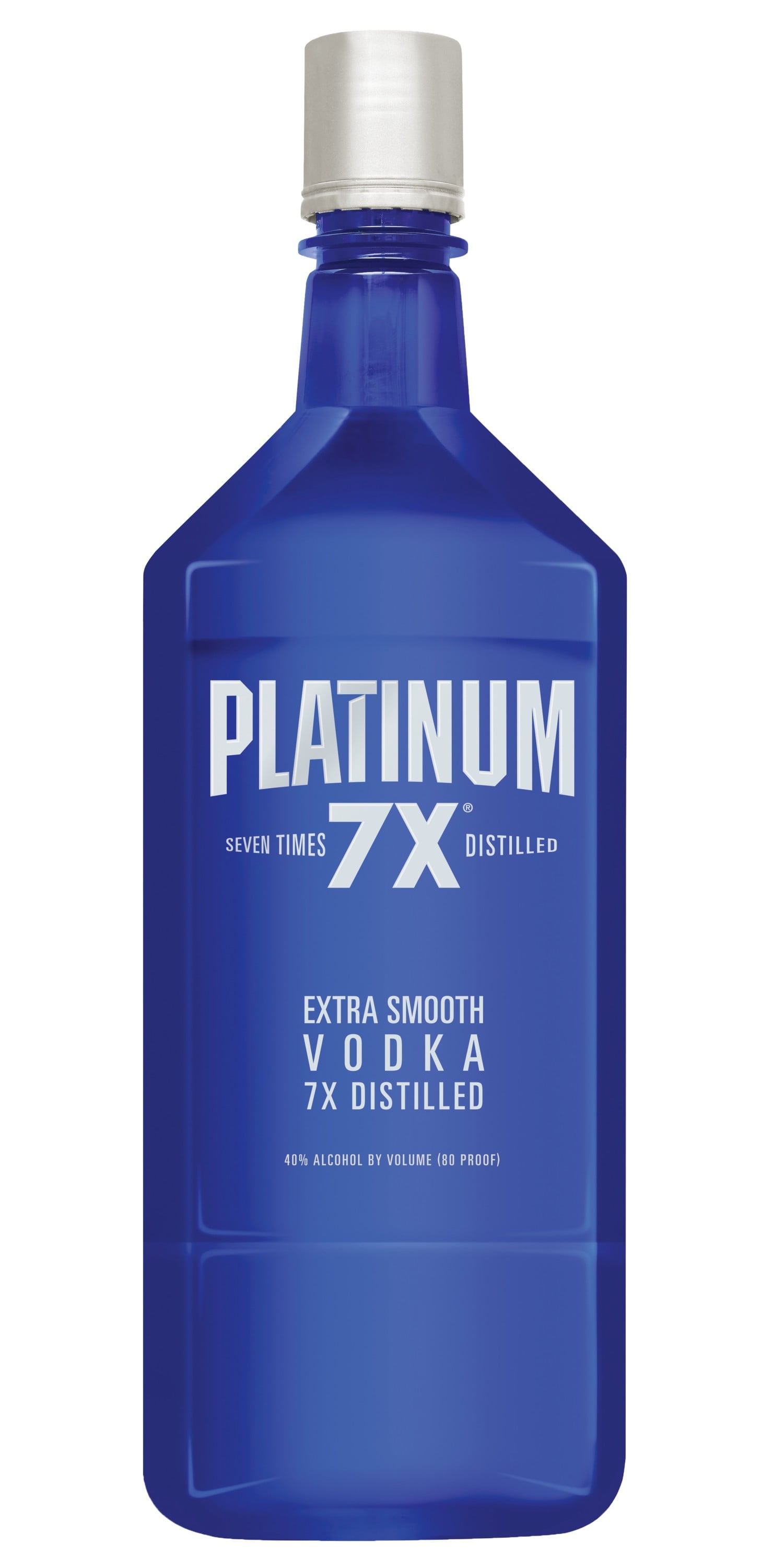 Platinum 7X Distilled Extra Smooth Vodka, 1.75 L Liquor, 40% Alcohol ...