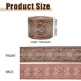 6.25 Yards Flower Pattern Vintage Jacquard Polyester Ribbon Emobridered ...