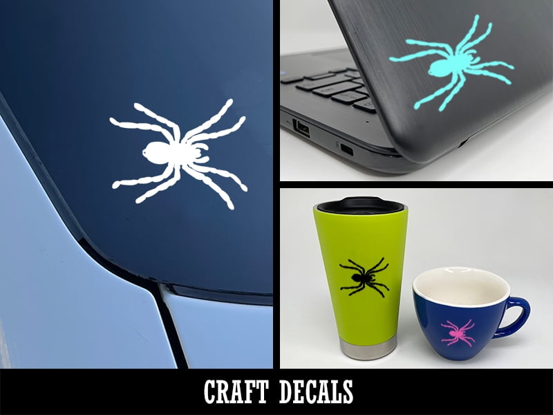 Spider Solid Craft Vinyl Indoor Outdoor Decal Sticker - Blue - 4 Inch ...
