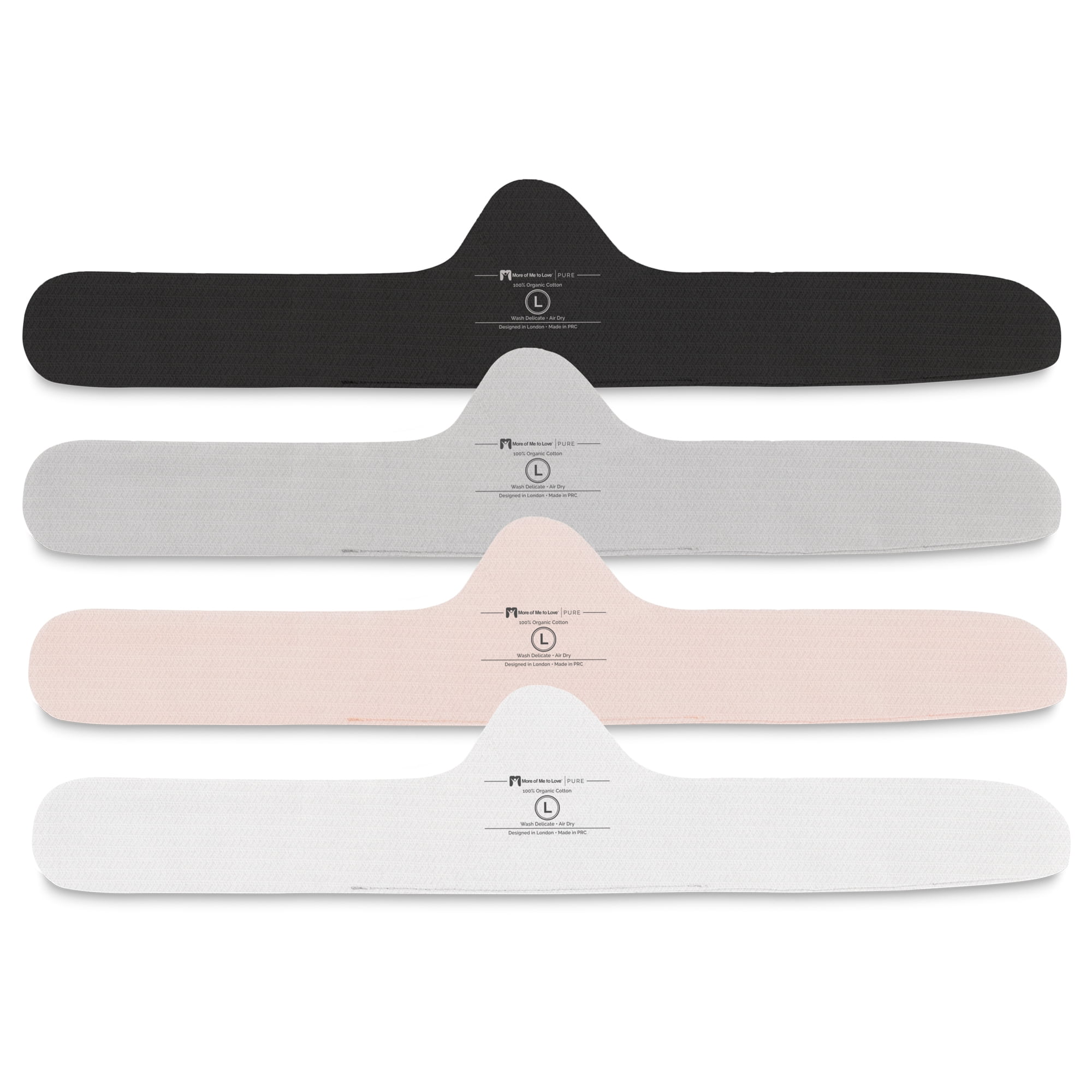 More of Me to Love Organic Cotton Bra Liner 4-Pack Large (Pearl White ...
