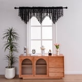 Lilixerw Triangle Valance Curtains for Living Room,Rod Pocket Farmhouse ...