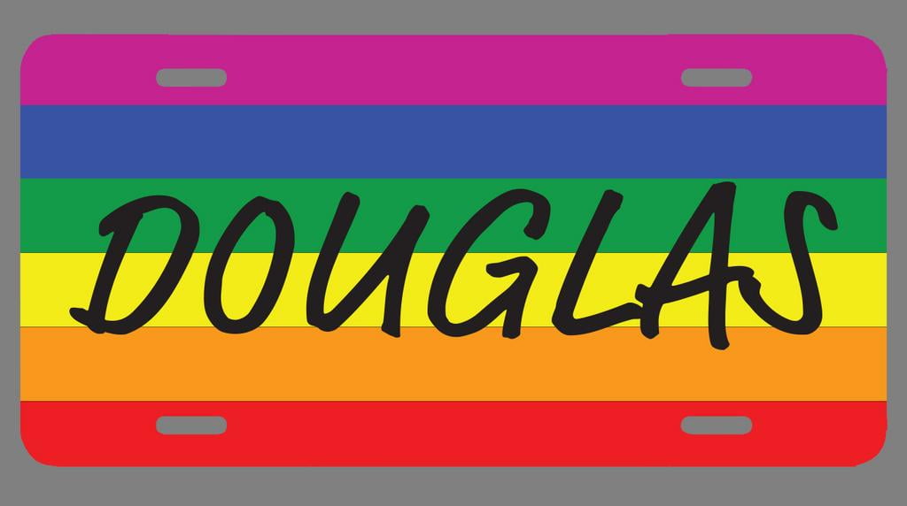 Douglas Name Pride Flag Style License Plate Tag Vanity Novelty Metal ...
