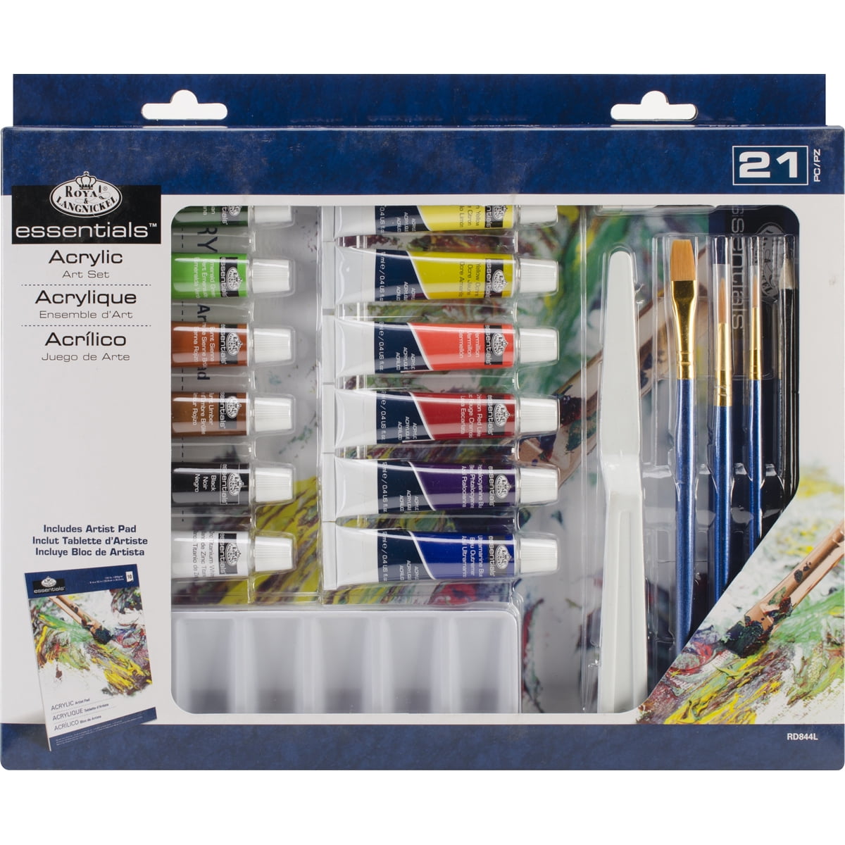 Royal & Langnickel Essentials 21 Piece Acrylic Painting Box Set ...