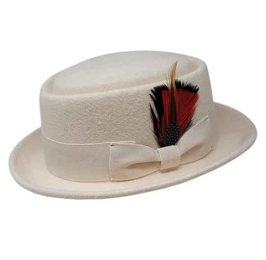 Different Touch Men Women Crushable Wool Felt Pork Pie Fedora Hats with ...