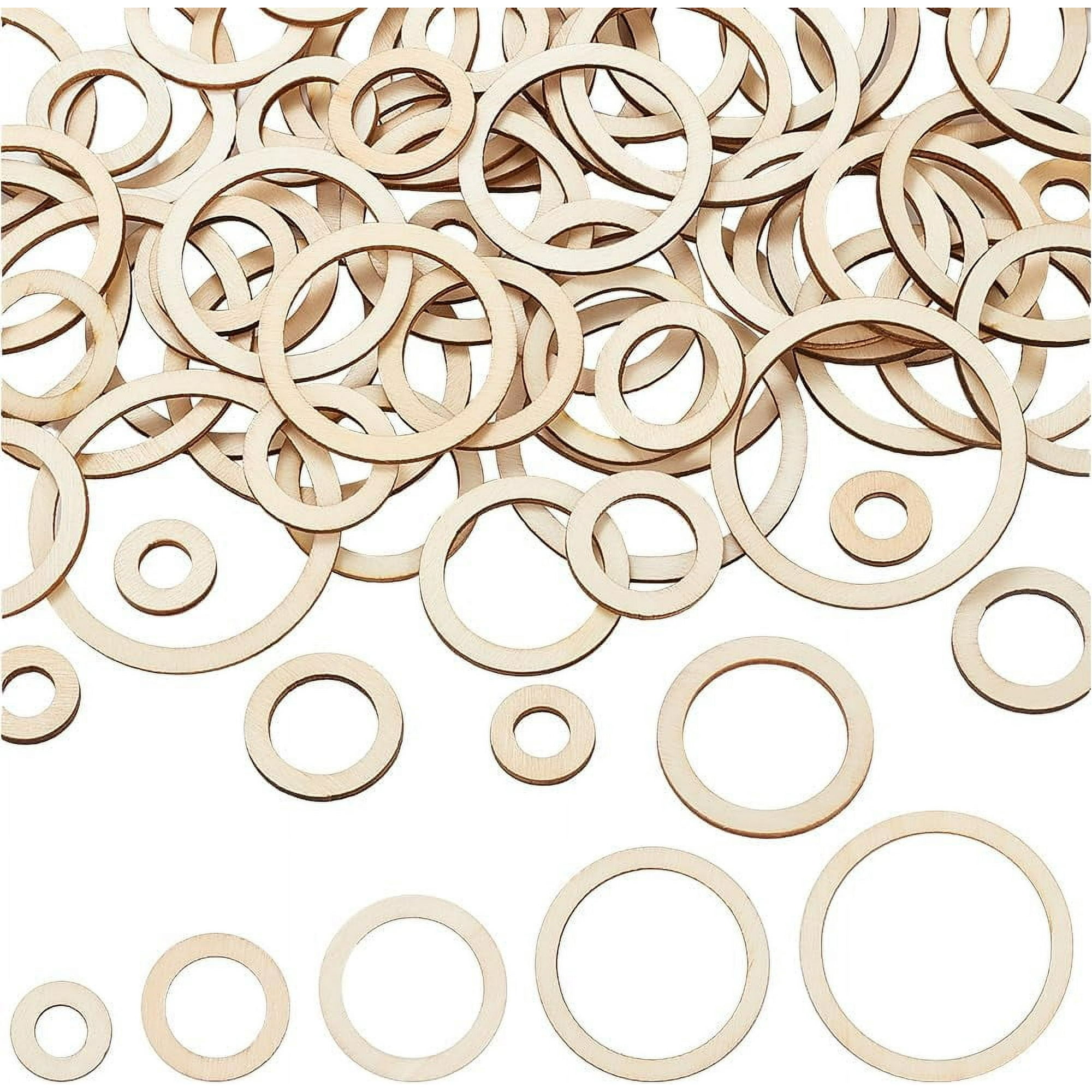 Click here for Nobrand 200pcs 5 Styles 10/20/30/40/50mm Flat Wood... prices