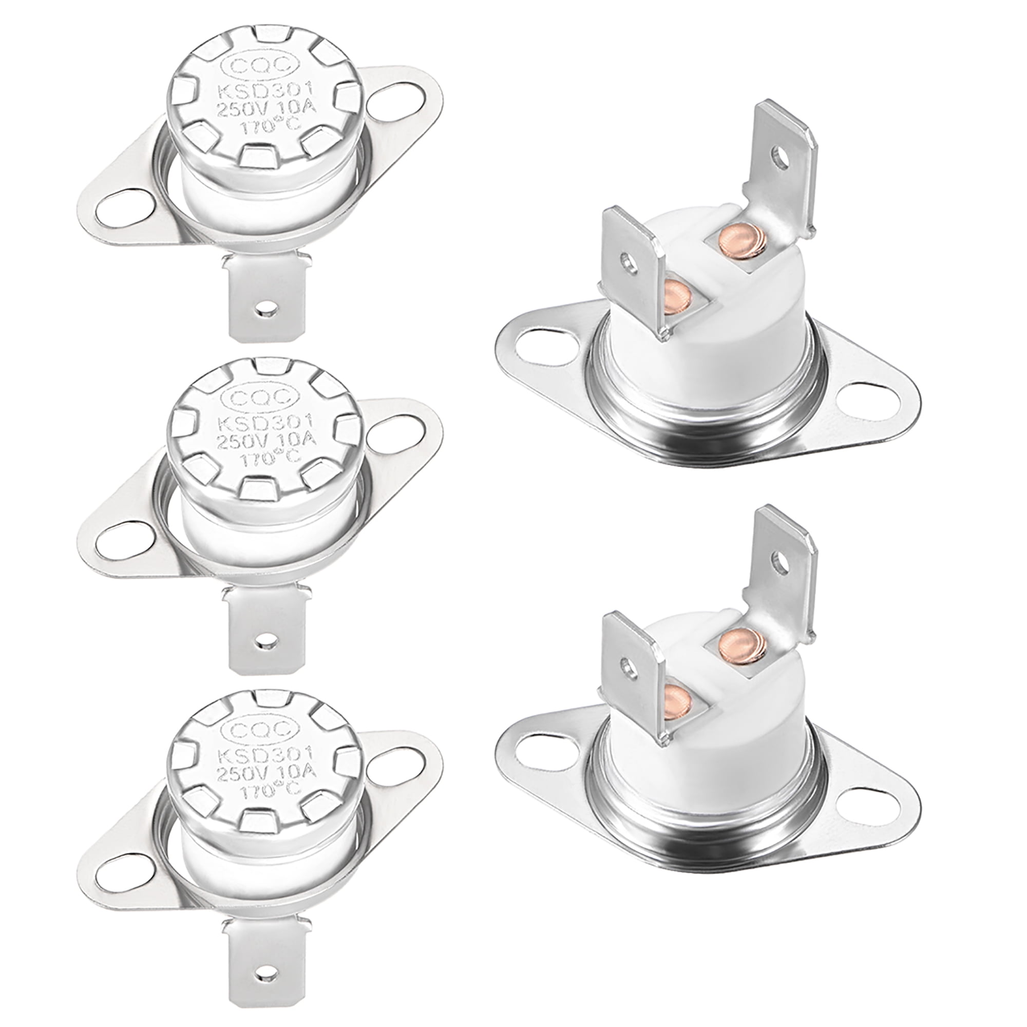Unique Bargains Temperature Control Switch  Thermostat  Ksd301 170°c  10a  Normally Closed N. C 5pcs