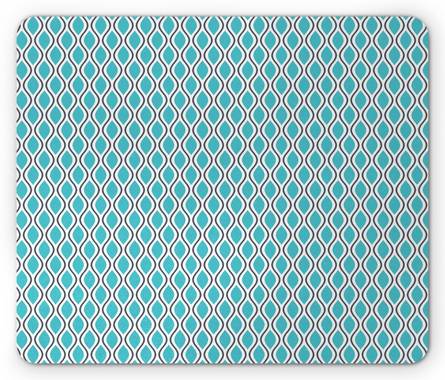 Abstract Mouse Pad, Vertical Wavy Lines Oval Double S Shapes Curves ...
