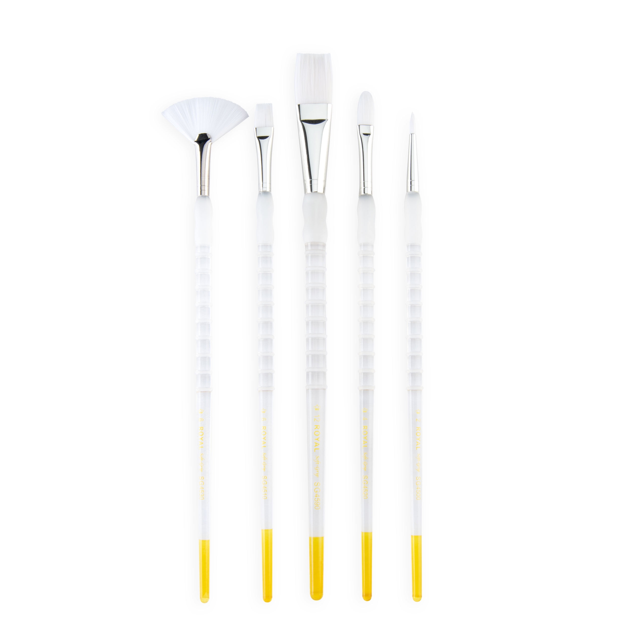 Royal & Langnickel - 5pc Soft Grip Long Handle Artist Paint Brush Set ...