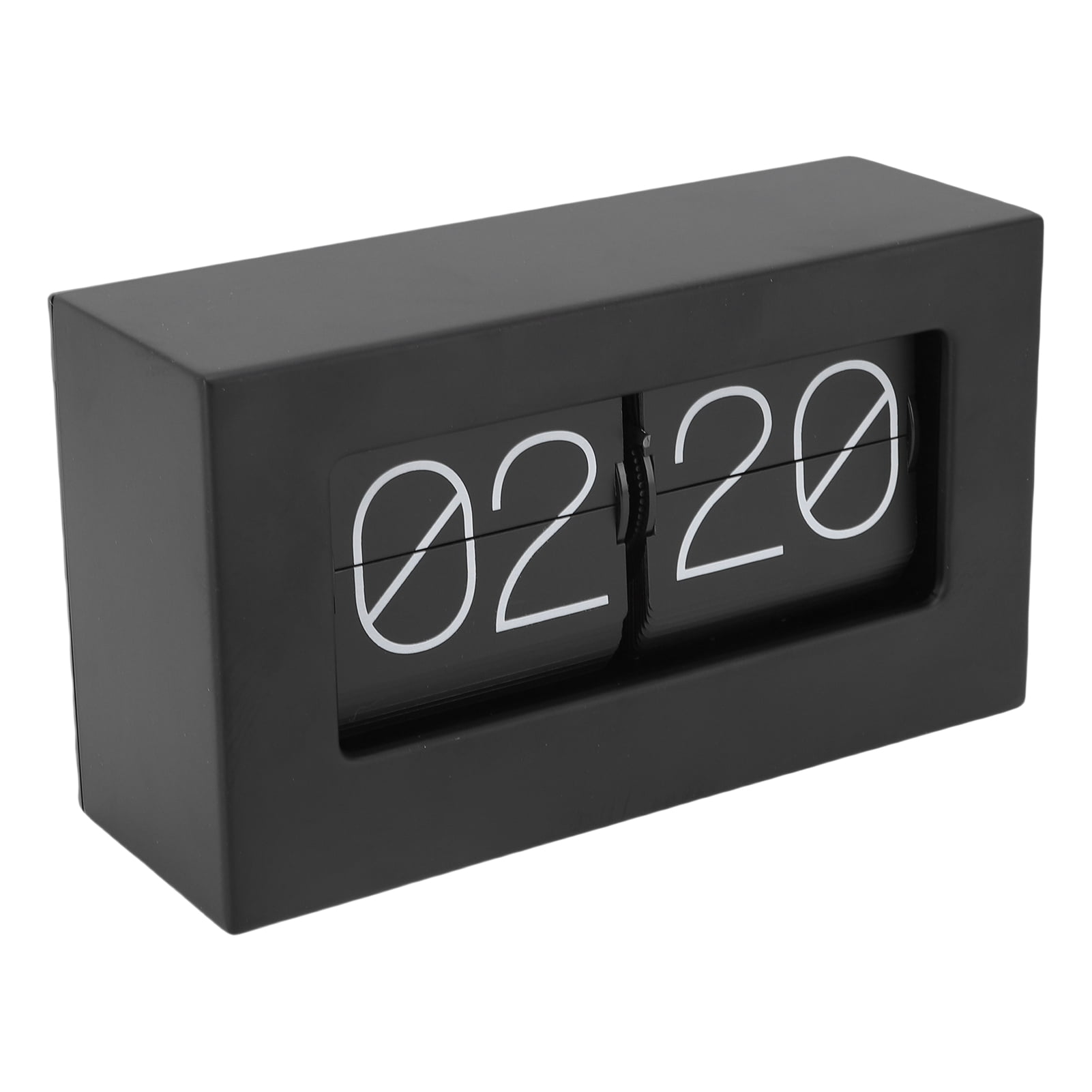 Clock Retro Style Flip Clock Auto Page Turning Mechanical 24H Stainless ...
