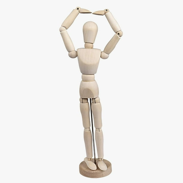 HAHDAXIA Artists Wooden Manikin Jointed Mannequin, 12" Male Artist ...