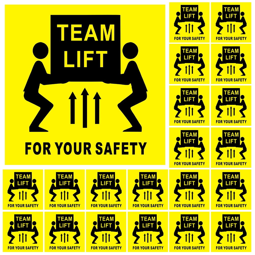 BESTONZON 200pcs Team Lift Labels Stickers Warning Stickers Heavy ...