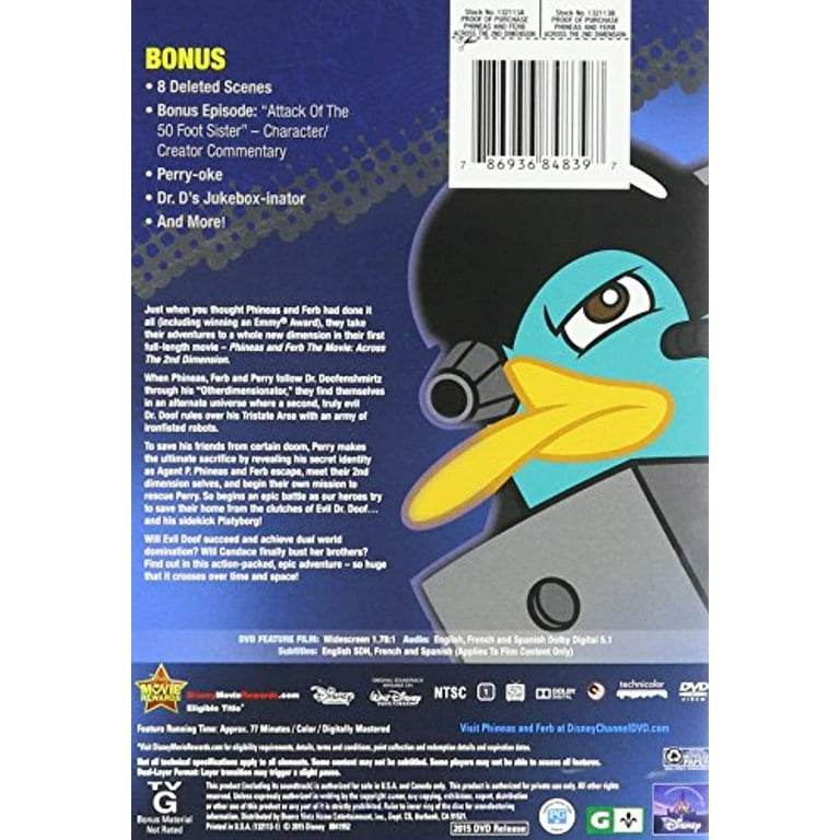 Phineas And Ferb Across The Second Dimension Perry