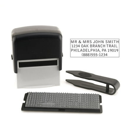 Stamp Ever Self-inking Address Stamp Kit - 4 Lines - Walmart.com