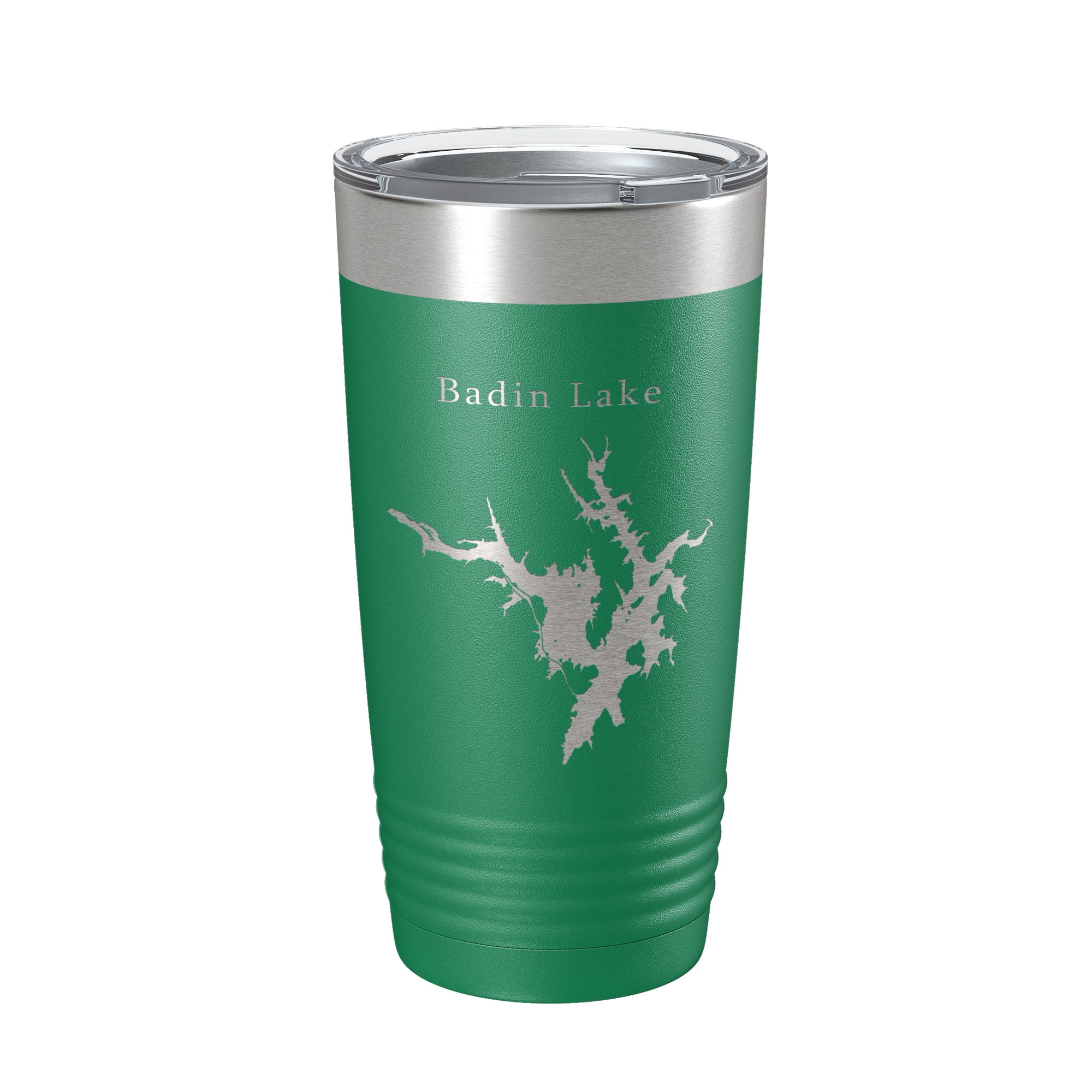Badin Lake Map Tumbler Travel Mug Insulated Laser Engraved Coffee Cup ...
