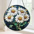 Colorful Daisy Birth Flower Stained Glass Suncatcher – Window Hanging ...