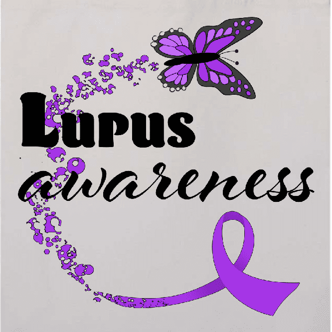Lupus Ribbon With Butterfly