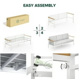 Zinus Pablo Aluminum and Acacia Wood Outdoor Armchair with Cushions and ...