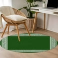 Dark Green Geometric Round Rugs 4ft, White Greek Key Design Abstract ...