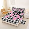 Catabedysis Black Bows Letter W Bed Sheets,Girly Bowknot Full Size ...