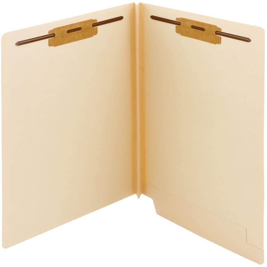 Smead Fastener End Tab Folder, Letter, with Fold, Two 2-Inch Prong B ...