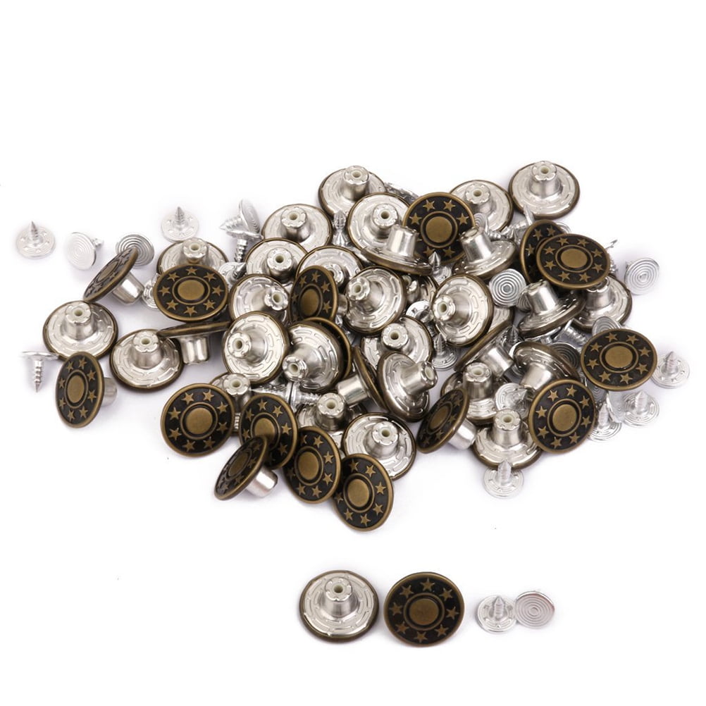 Click here for Fomiyes 50pcs 17mm Stars Matte Jean Tack Buttons K... prices