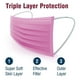 Disposable Face Masks 3-Ply Individually Wrapped , 50ct - Light Pink ...